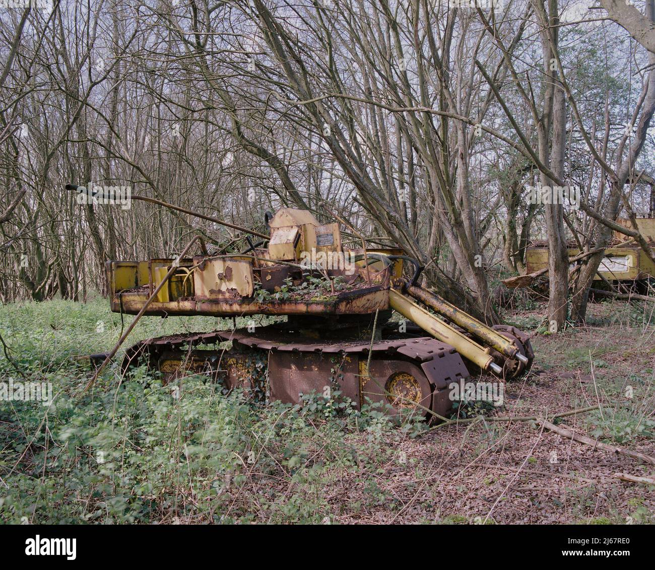 Abandoned machinery on the Somerset Levels, England, UK Stock Photo - Alamy
