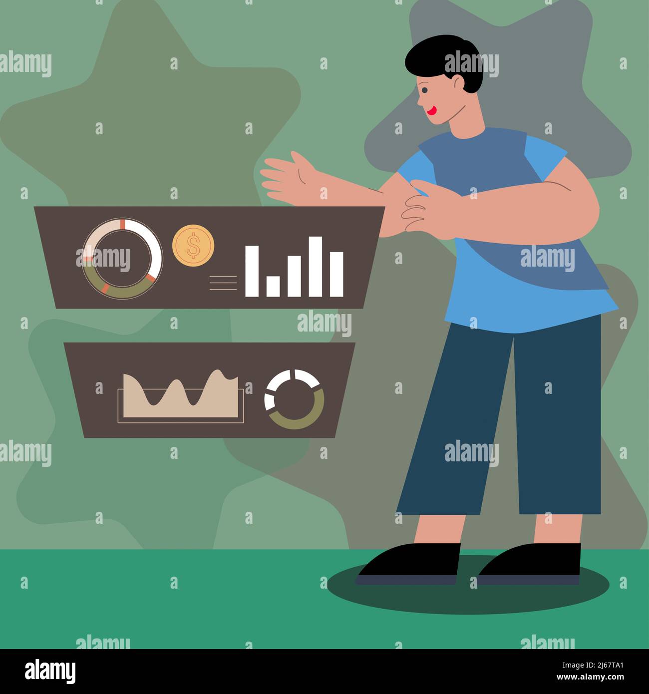 Sales analysis in business is important, concept illustration image ...