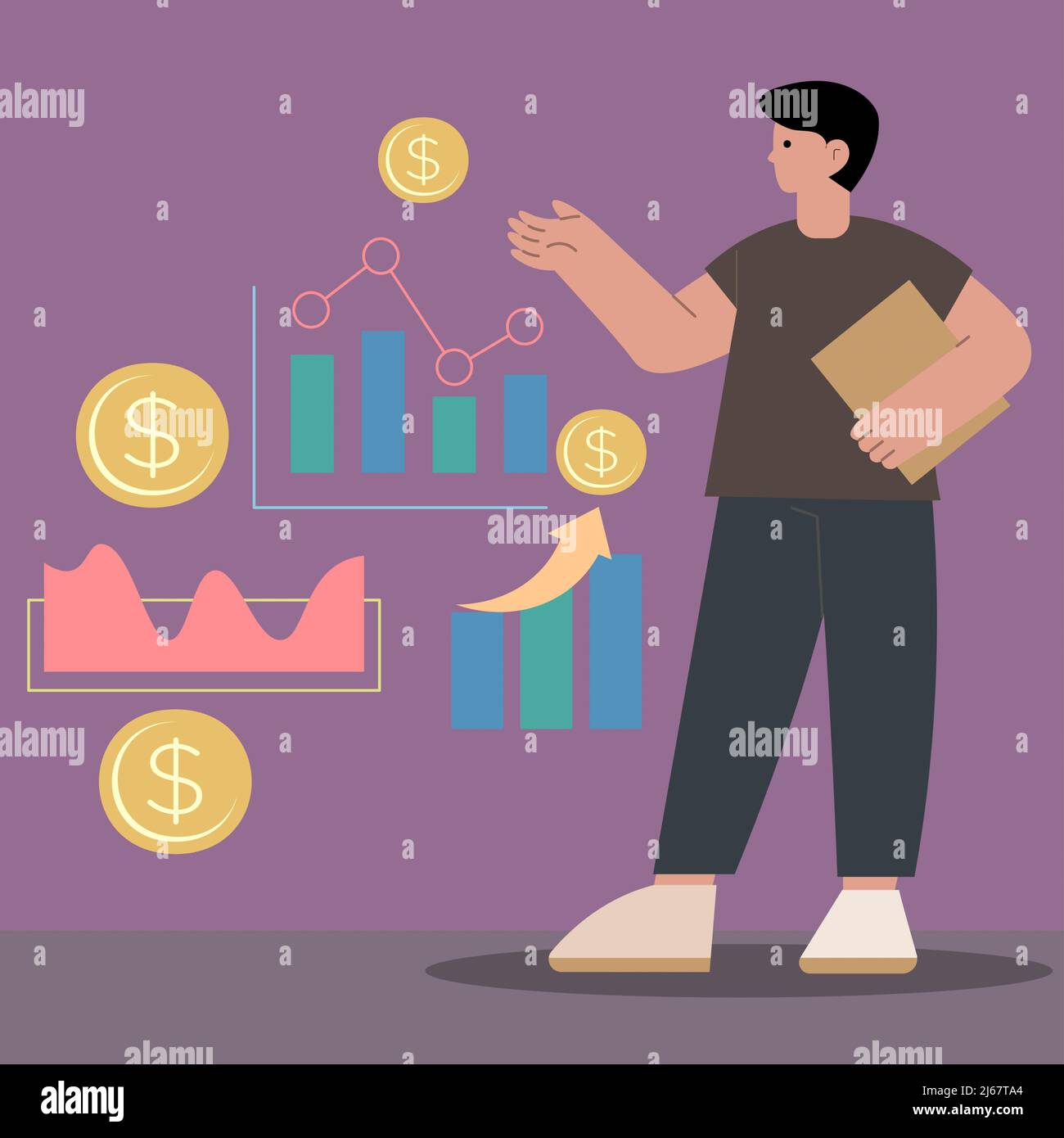 Sales analysis in business is important, concept illustration image ...