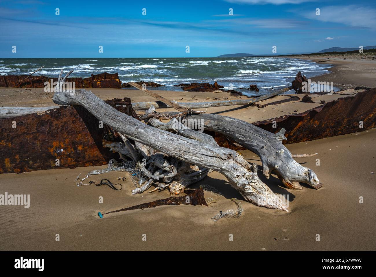 Remains of the wreck of the Eden V, sometimes also referred to as ...