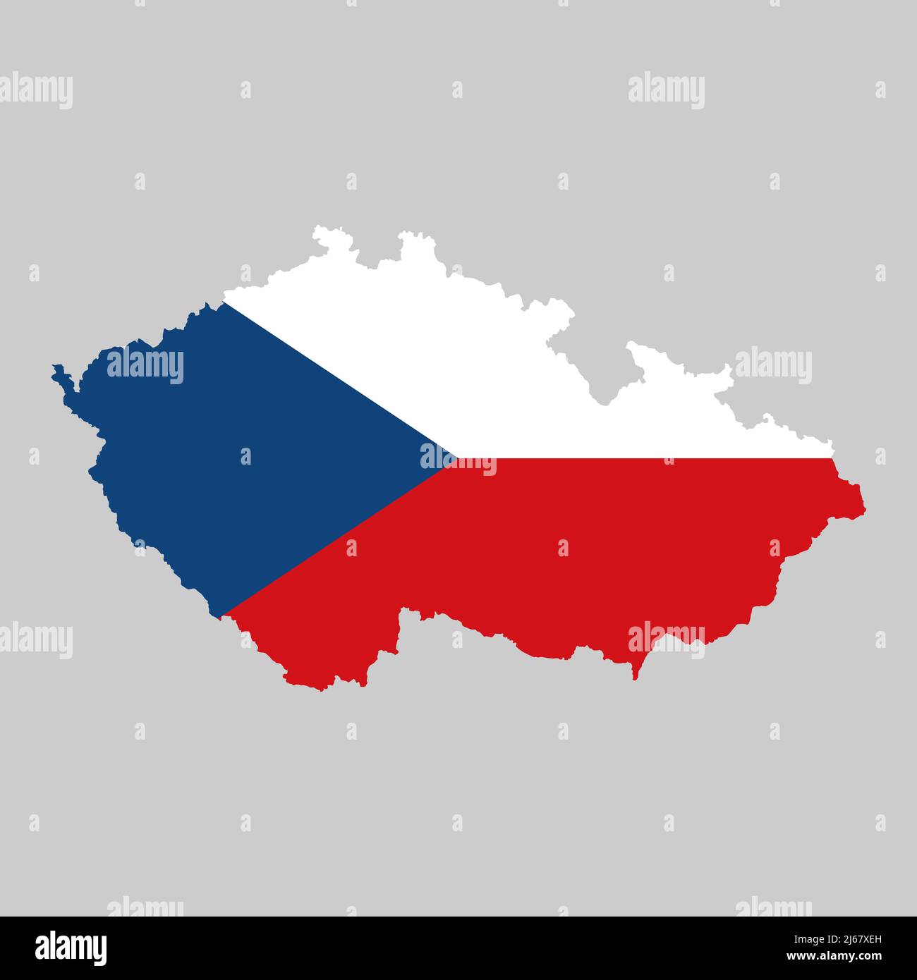 The flag of Czech Republic in Czech map shape Stock Vector Image & Art ...