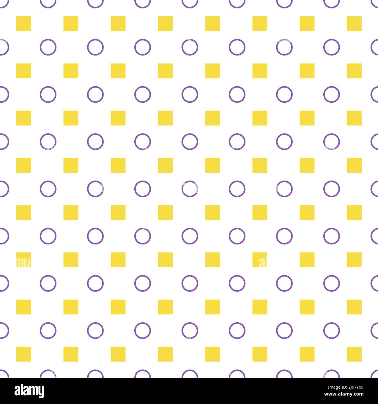 Pattern with squares and circles. Simple geometric pattern Stock Vector ...