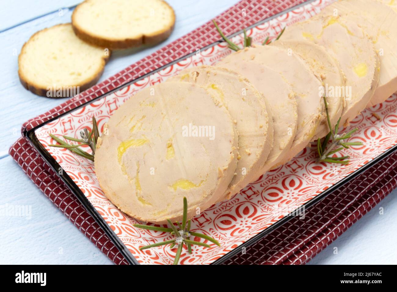 several slices of foie gras in a dish Stock Photo - Alamy