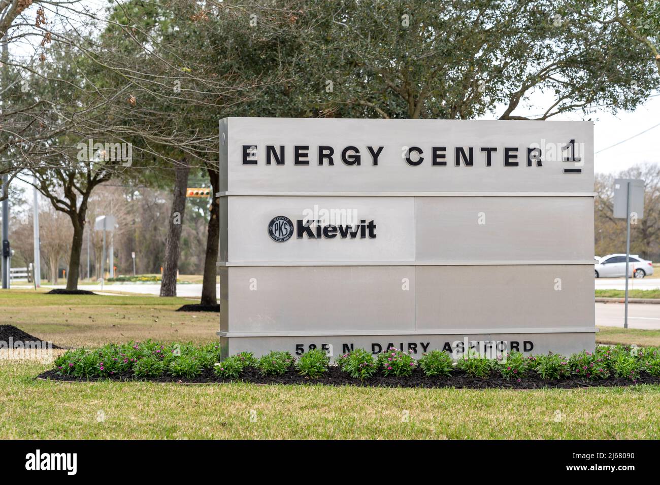 Houston, Texas, USA - March 6, 2022: Kiewit ’s sign at its office in ...