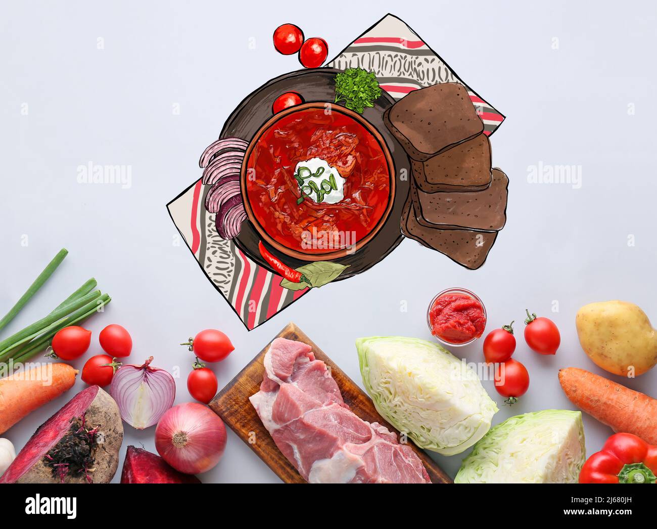 Borscht drawing hi-res stock photography and images - Alamy