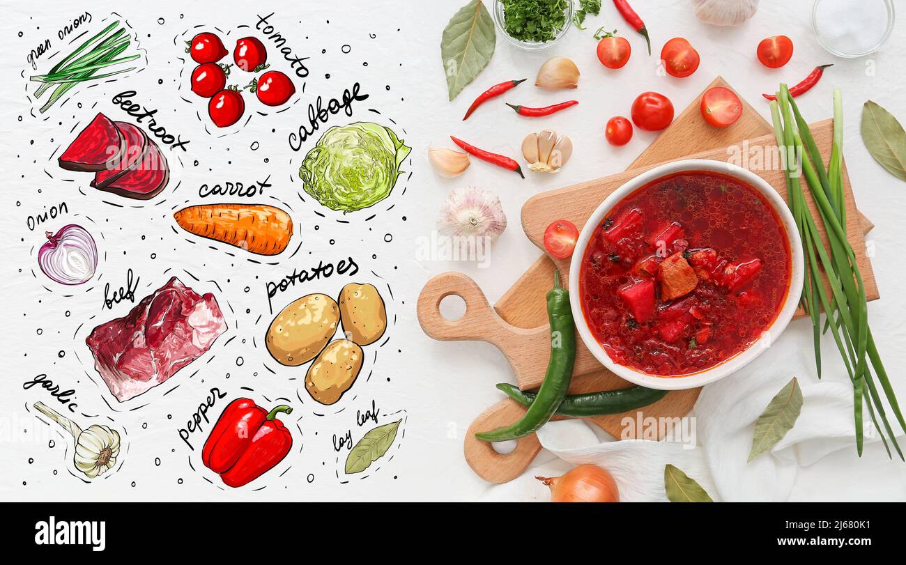Borscht drawing hi-res stock photography and images - Alamy