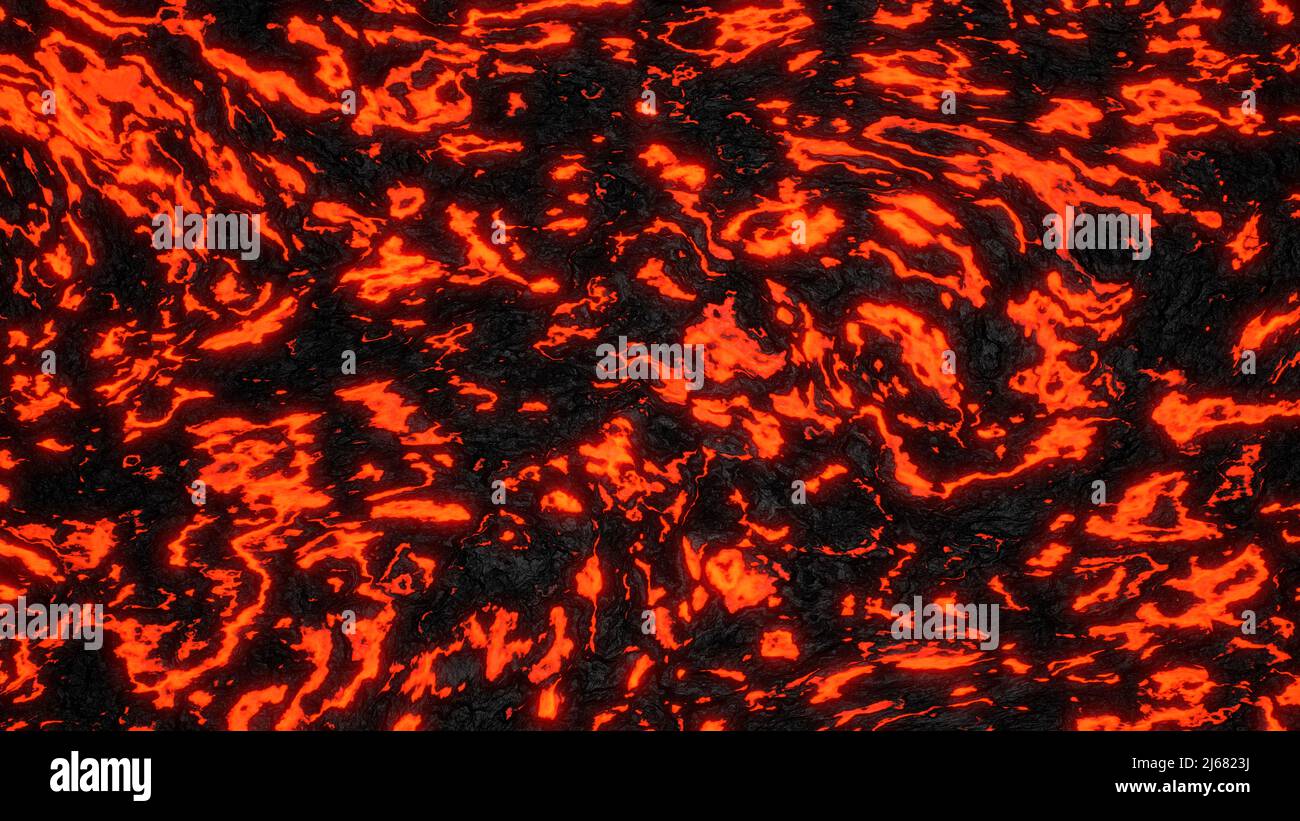 Ground hot lava. Abstract nature pattern- faded flame. 3D illustration ...