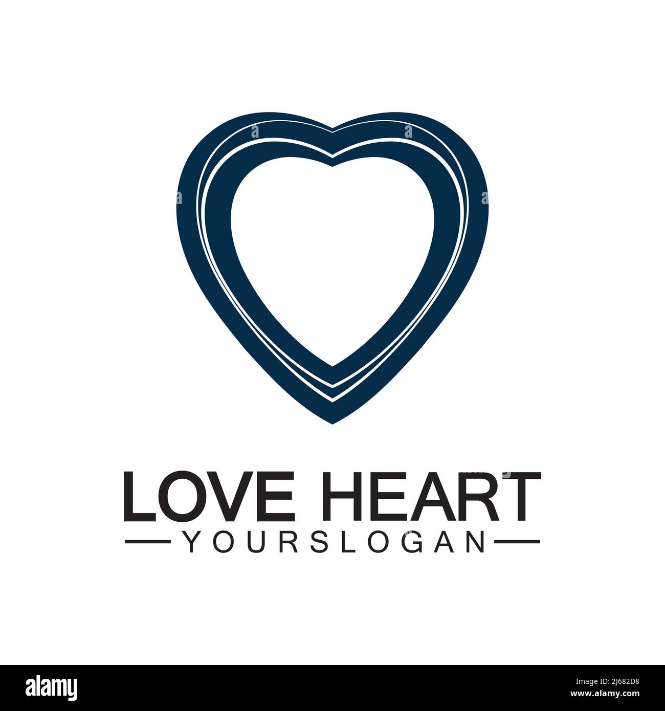 Love heart logo and symbol vector template Stock Vector Image & Art - Alamy