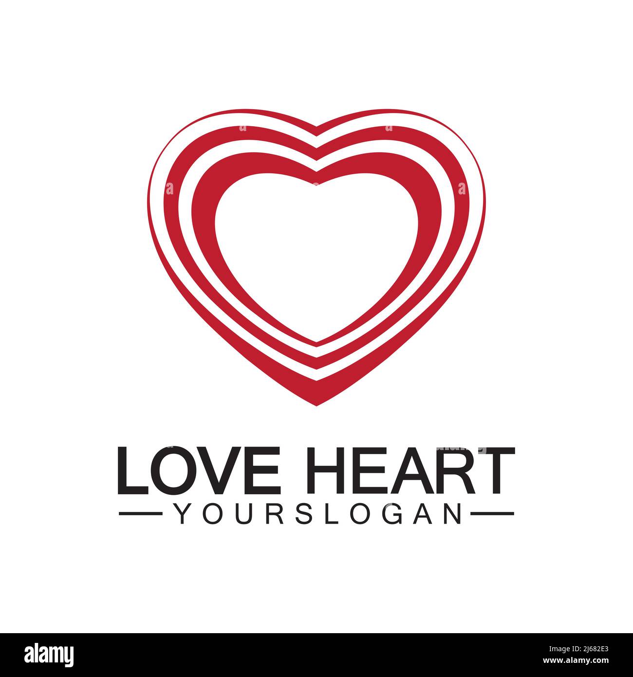 Love heart logo and symbol vector template Stock Vector Image & Art - Alamy