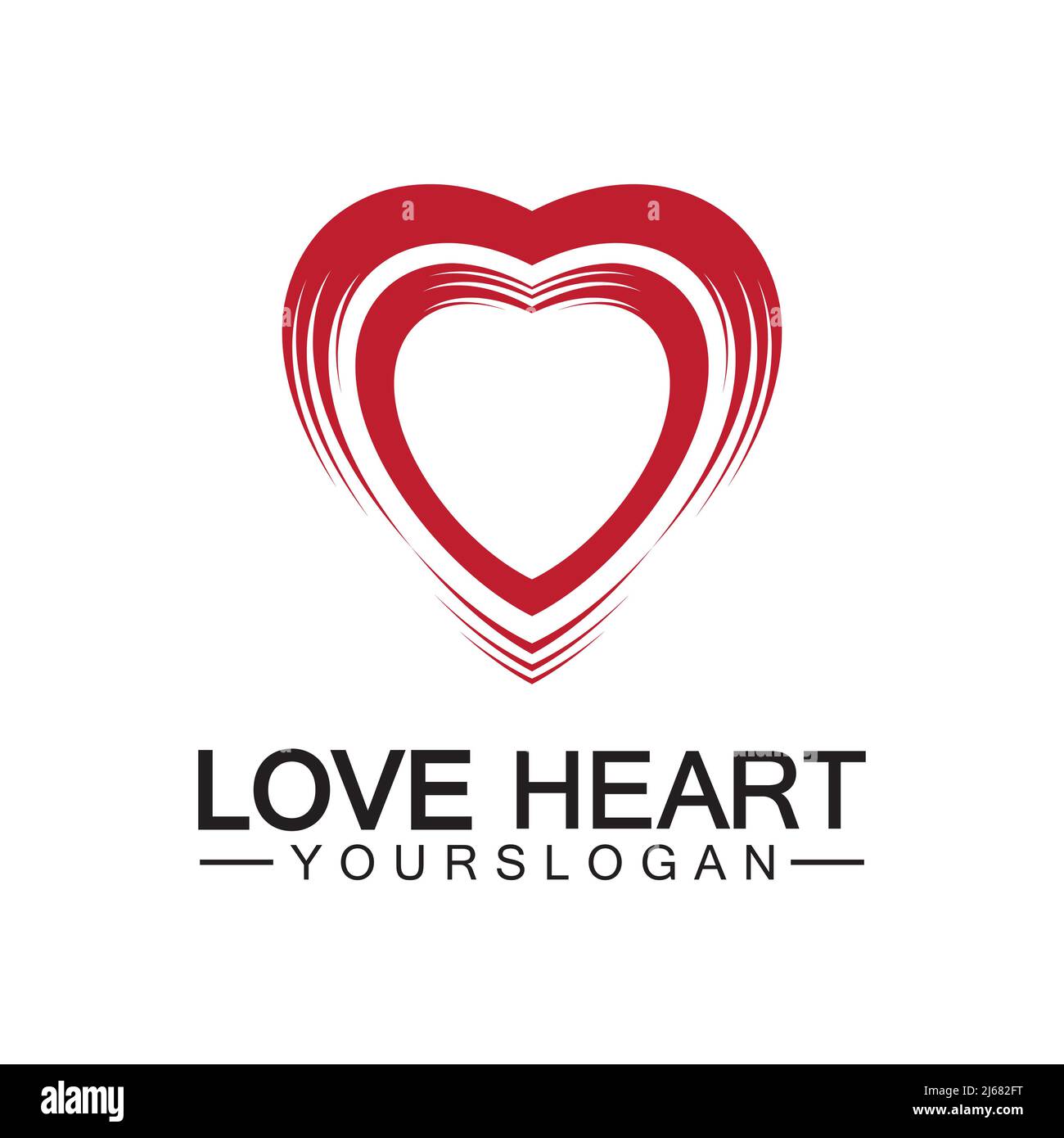 Love heart logo and symbol vector template Stock Vector Image & Art - Alamy