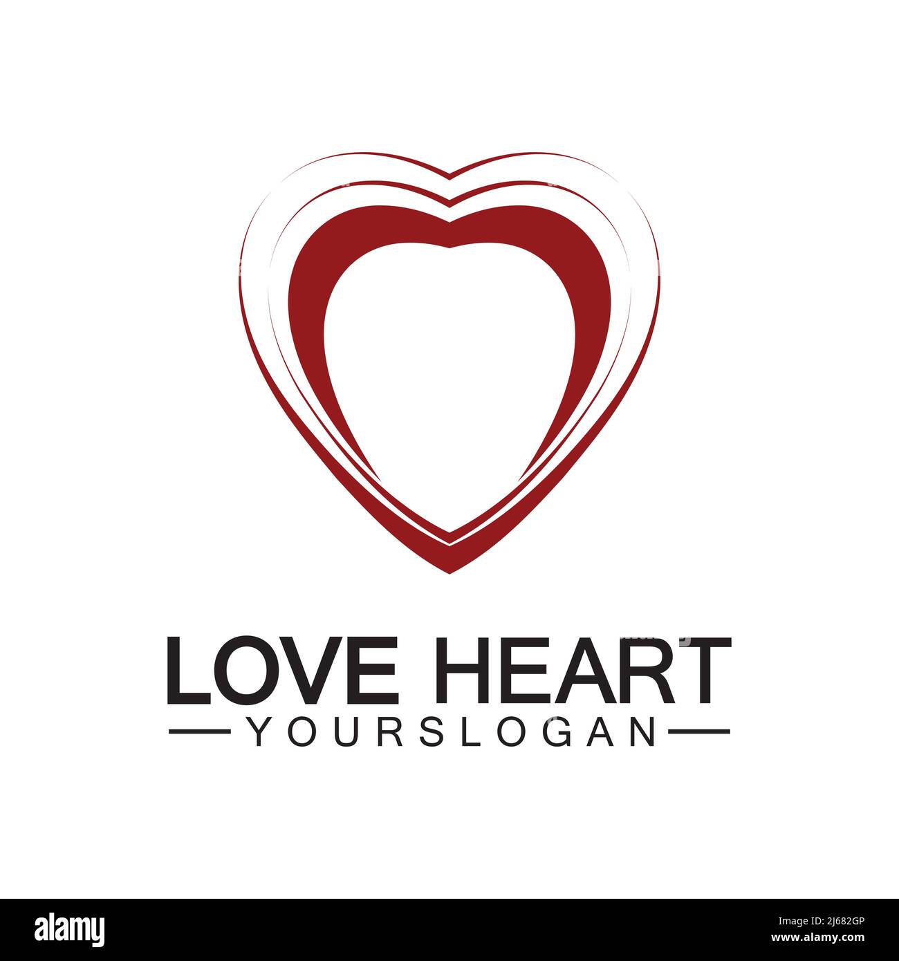 Love heart logo and symbol vector template Stock Vector Image & Art - Alamy