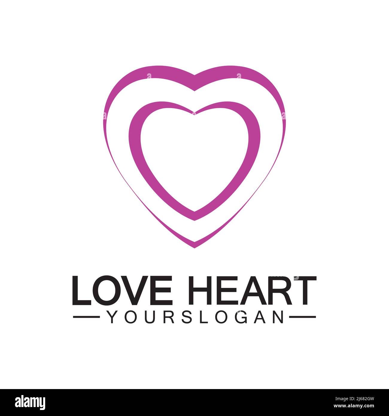 Love heart logo and symbol vector template Stock Vector Image & Art - Alamy