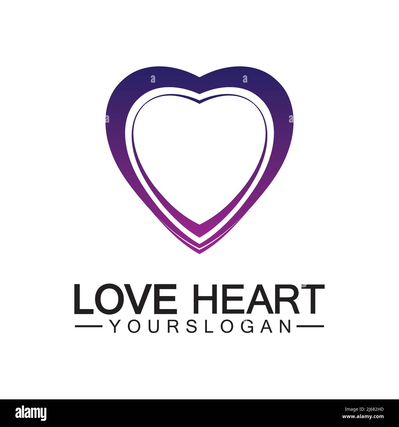 Love heart logo and symbol vector template Stock Vector Image & Art - Alamy