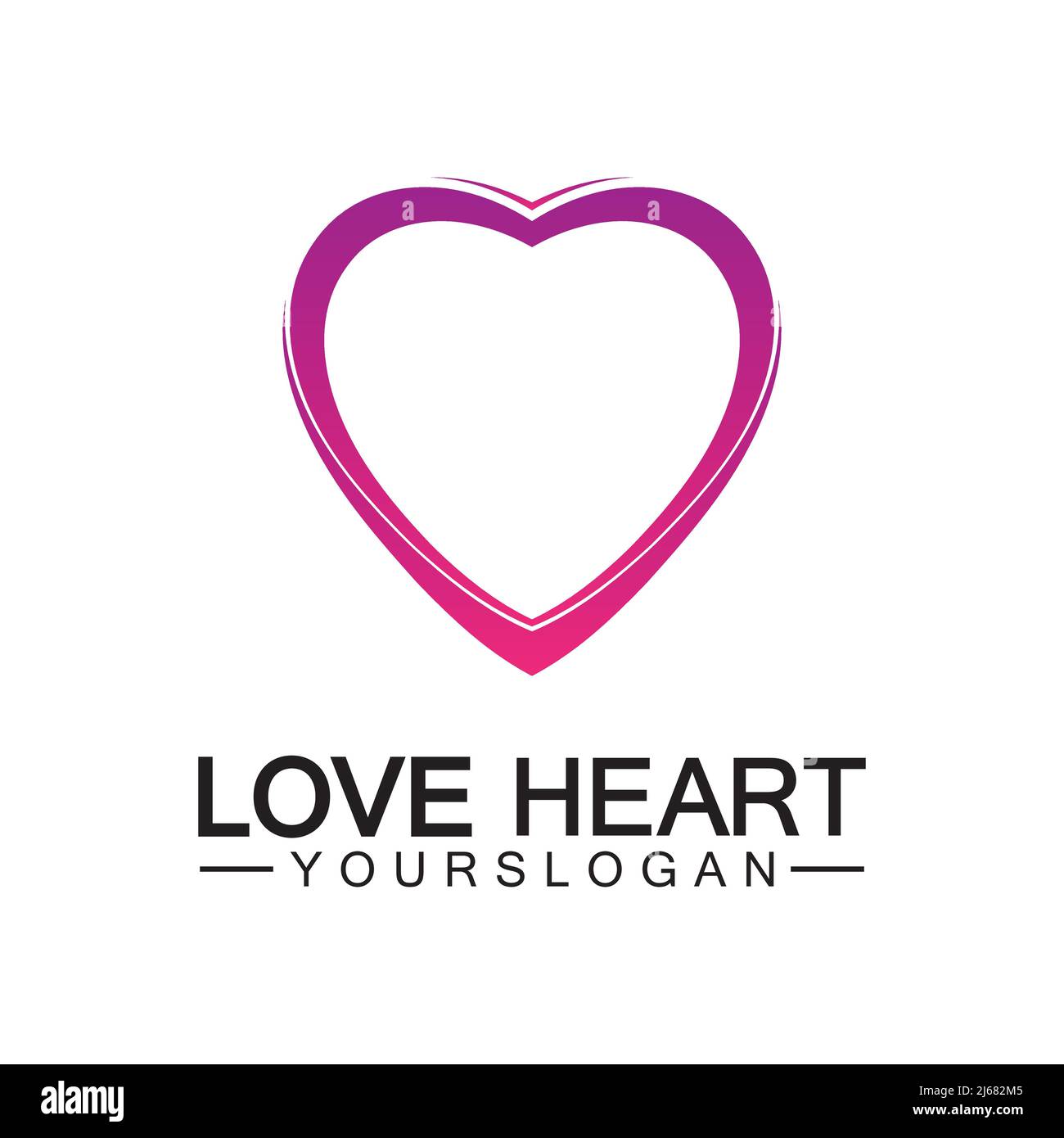 Love heart logo and symbol vector template Stock Vector Image & Art - Alamy