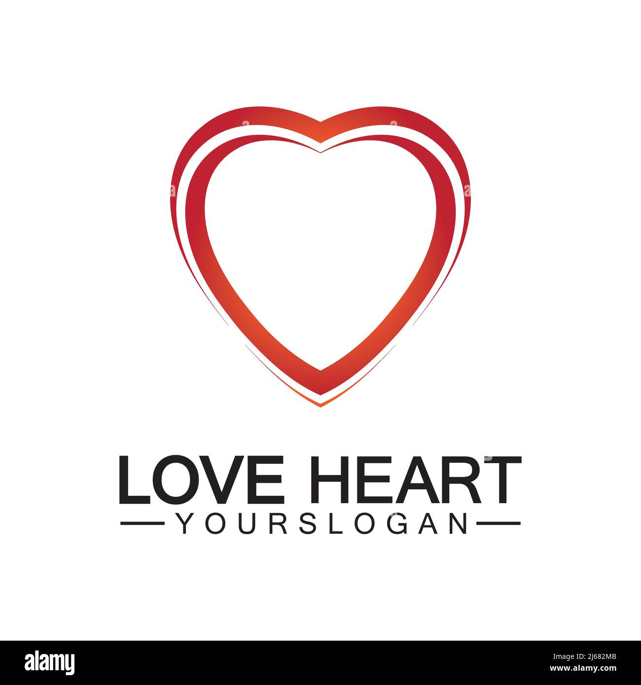 Love heart logo and symbol vector template Stock Vector Image & Art - Alamy