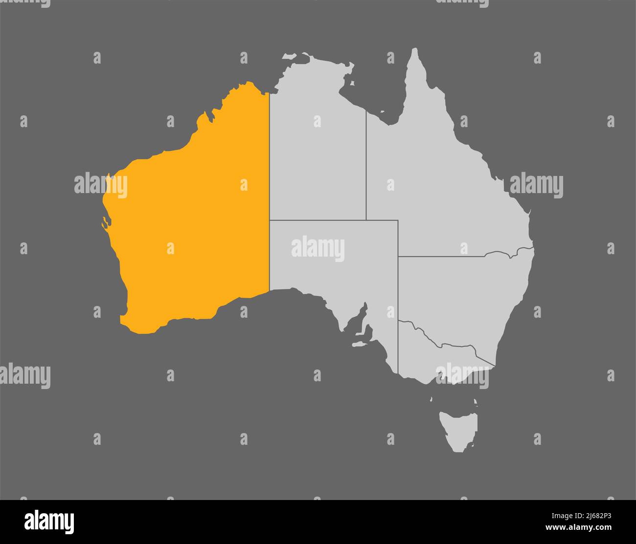 Western australia map hi-res stock photography and images - Alamy
