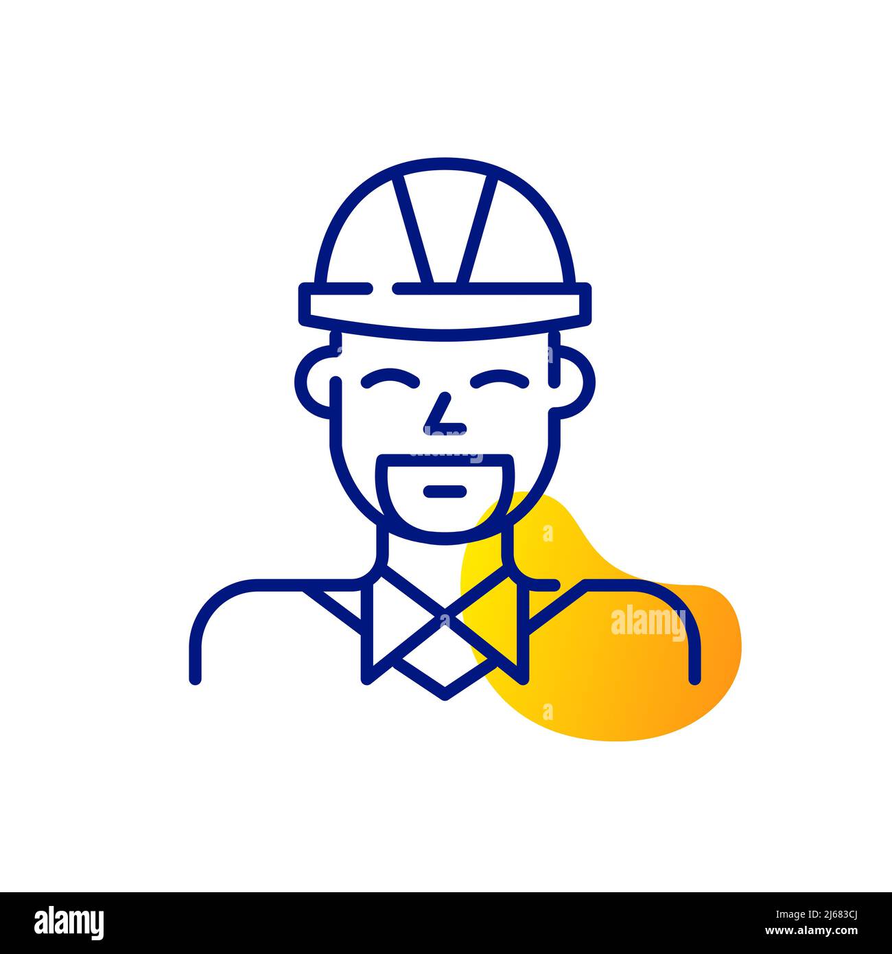 Construction foreman profile picture. Bearded person wearing a hard hat ...