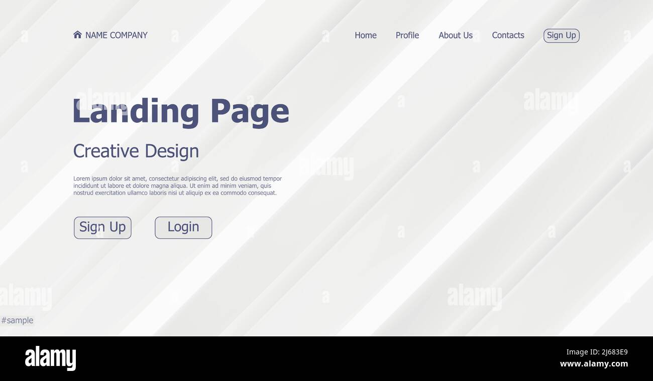 Home page landing white gray web landing page template digital website ...
