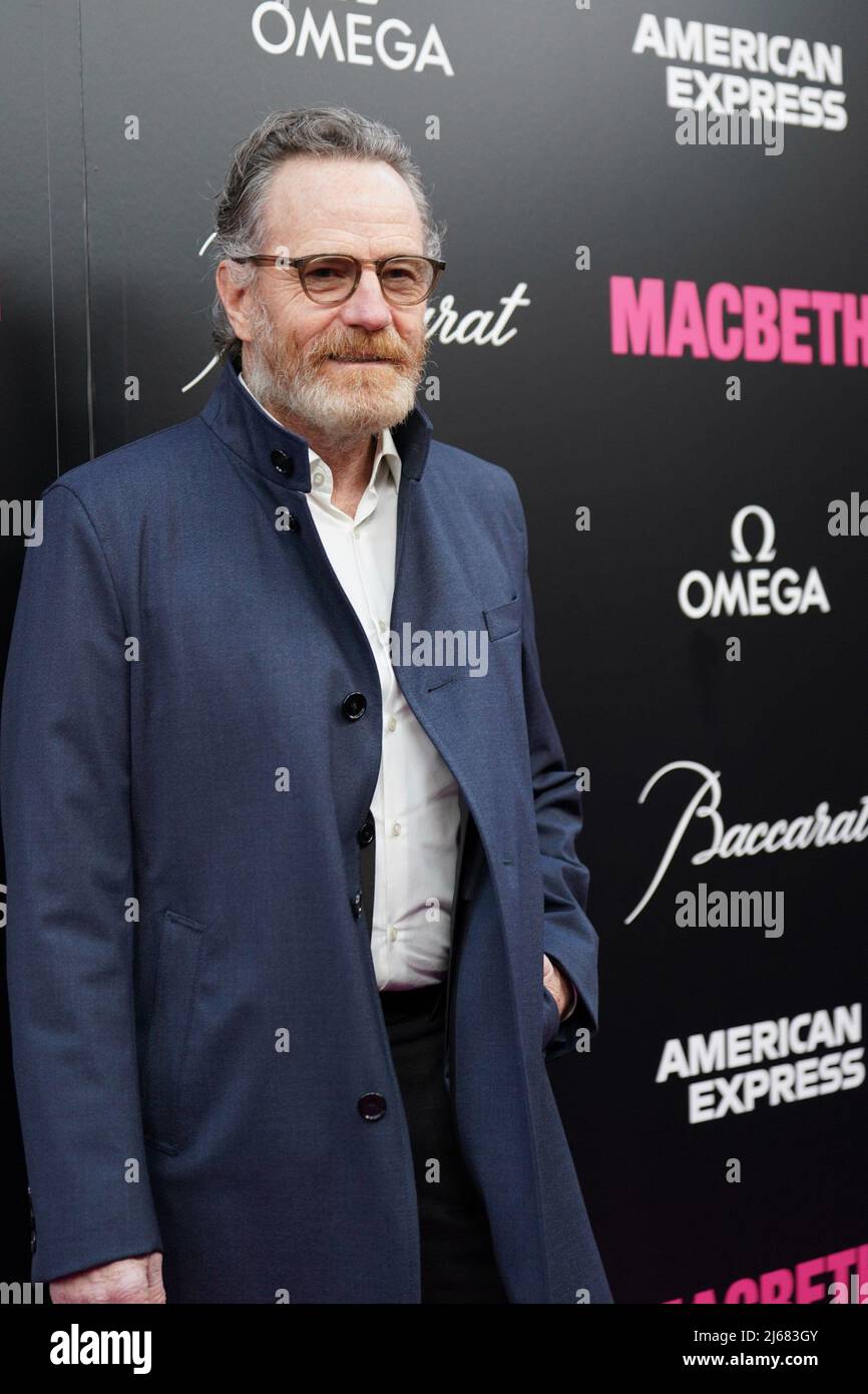 New York, USA. 28th Apr, 2022. Bryan Cranston at arrivals for MACBETH ...