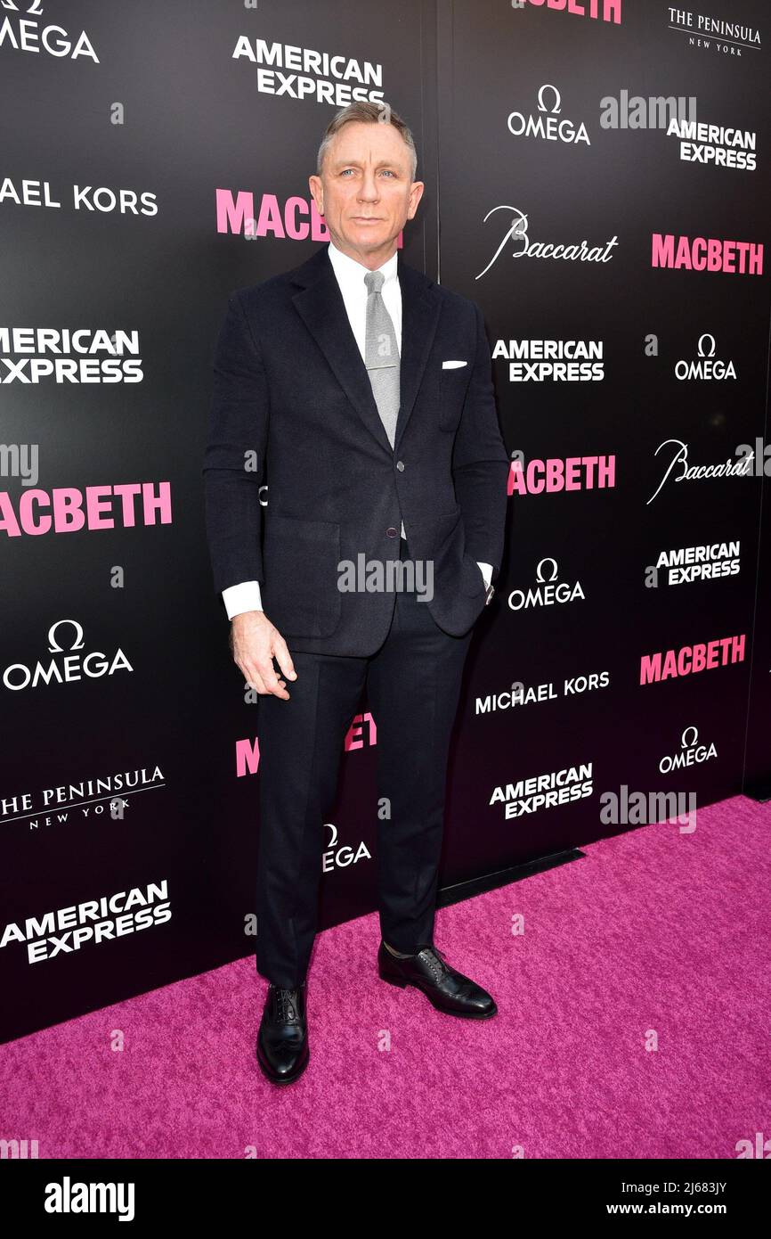 New York, USA. 28th Apr, 2022. Daniel Craig at arrivals for MACBETH ...