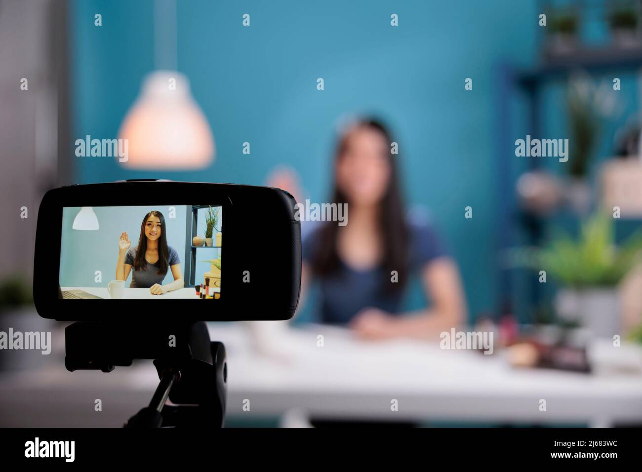 Behind the scene of social media influencer recording cosmetology ...