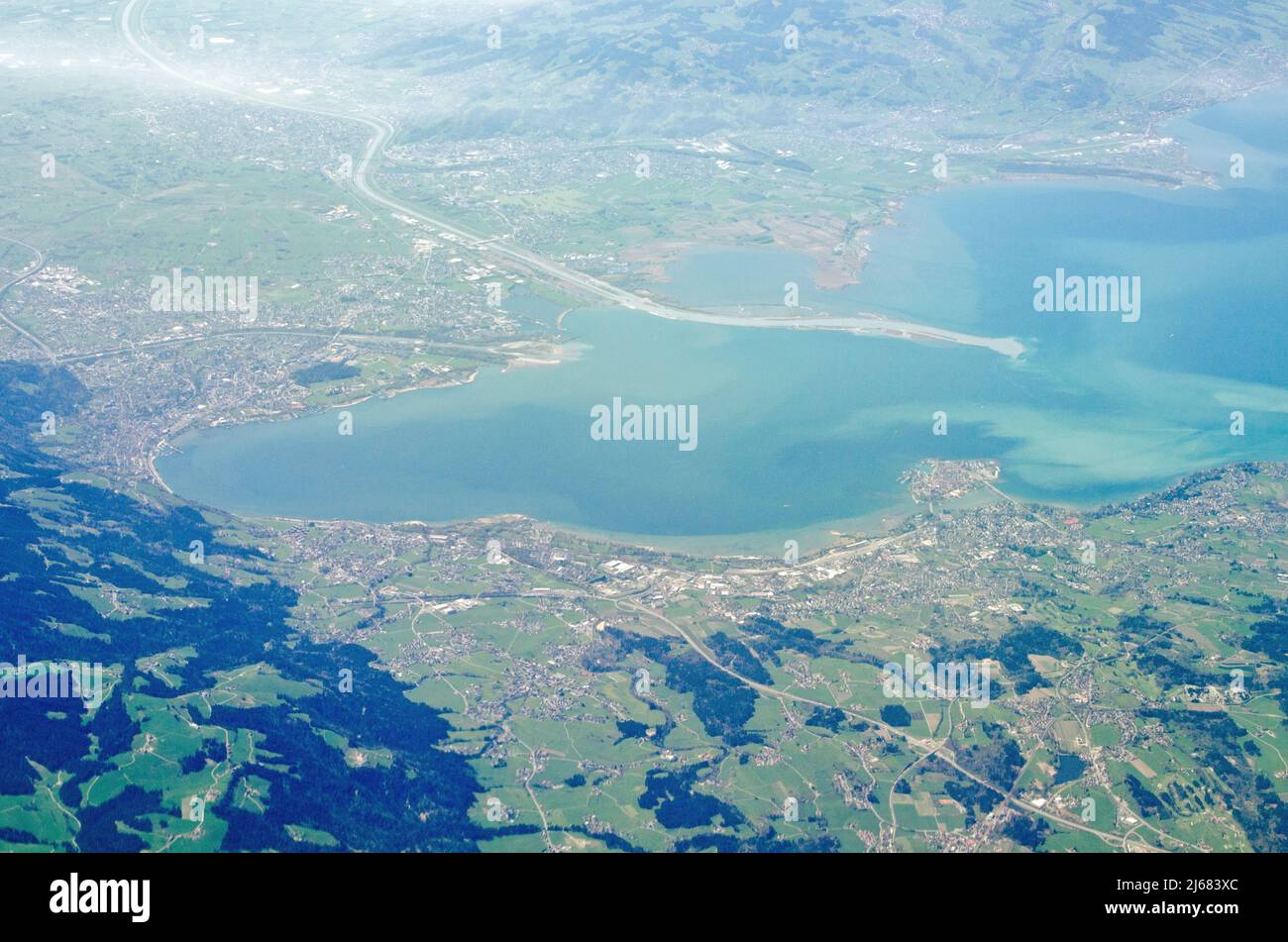 Aerial view town shore lake constance hi-res stock photography and ...