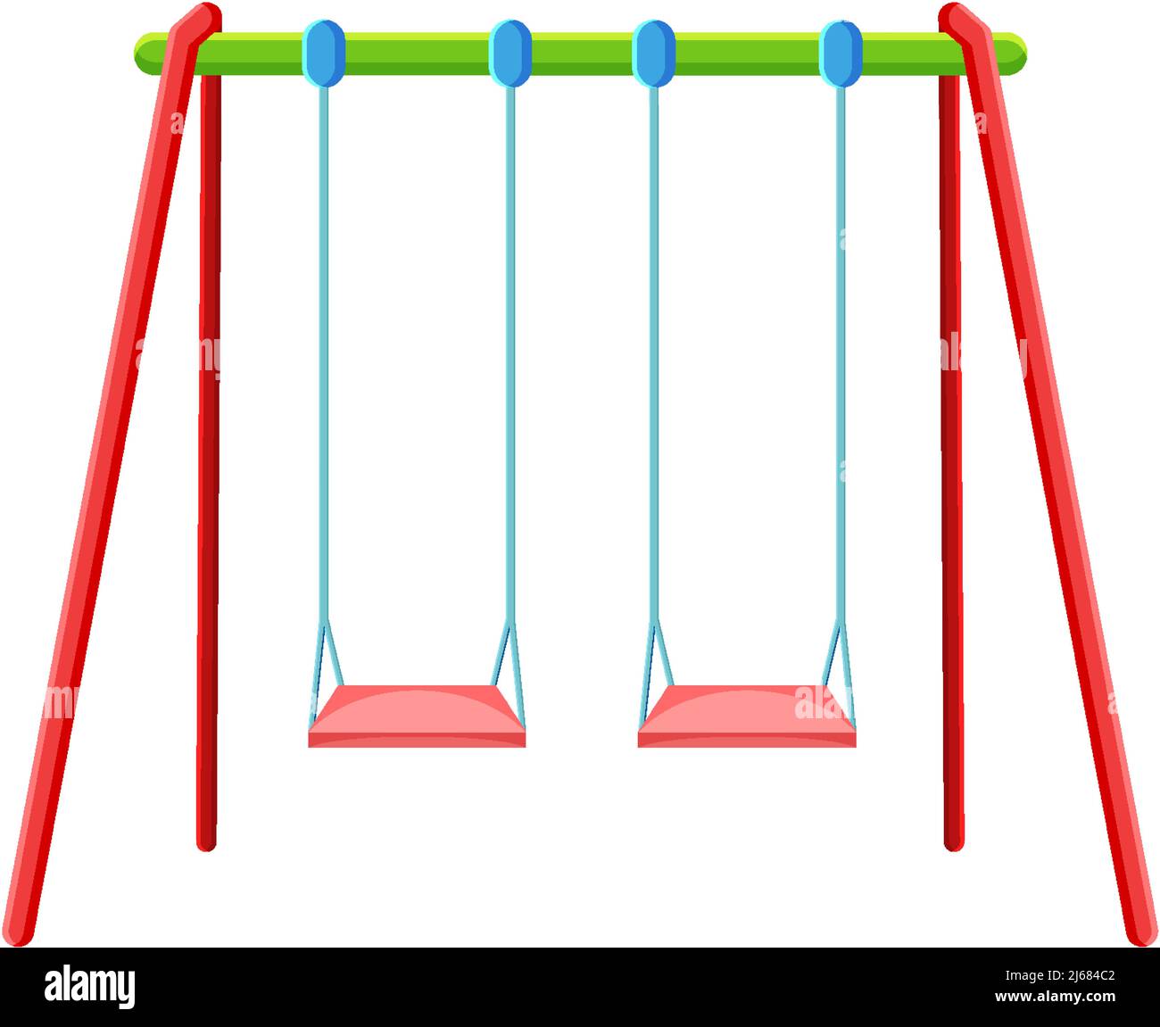 Playground swings on white background illustration Stock Vector Image ...