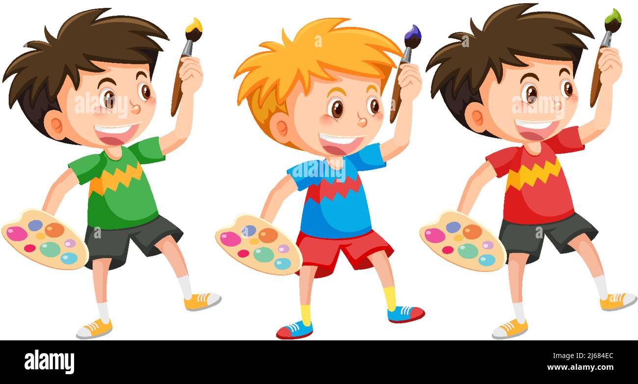 Boy Painting Clipart