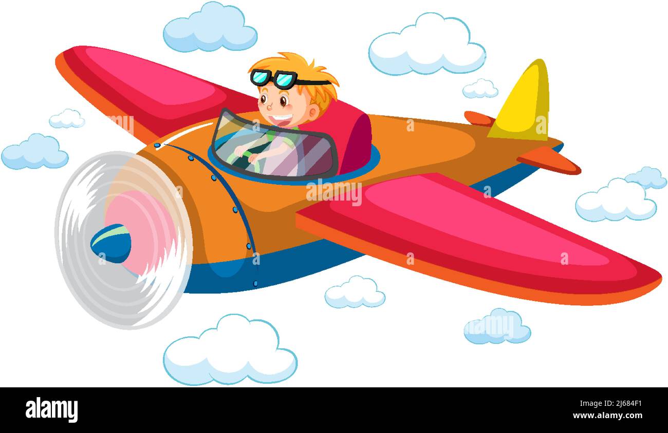 Plane wings air cloud Stock Vector Images - Alamy