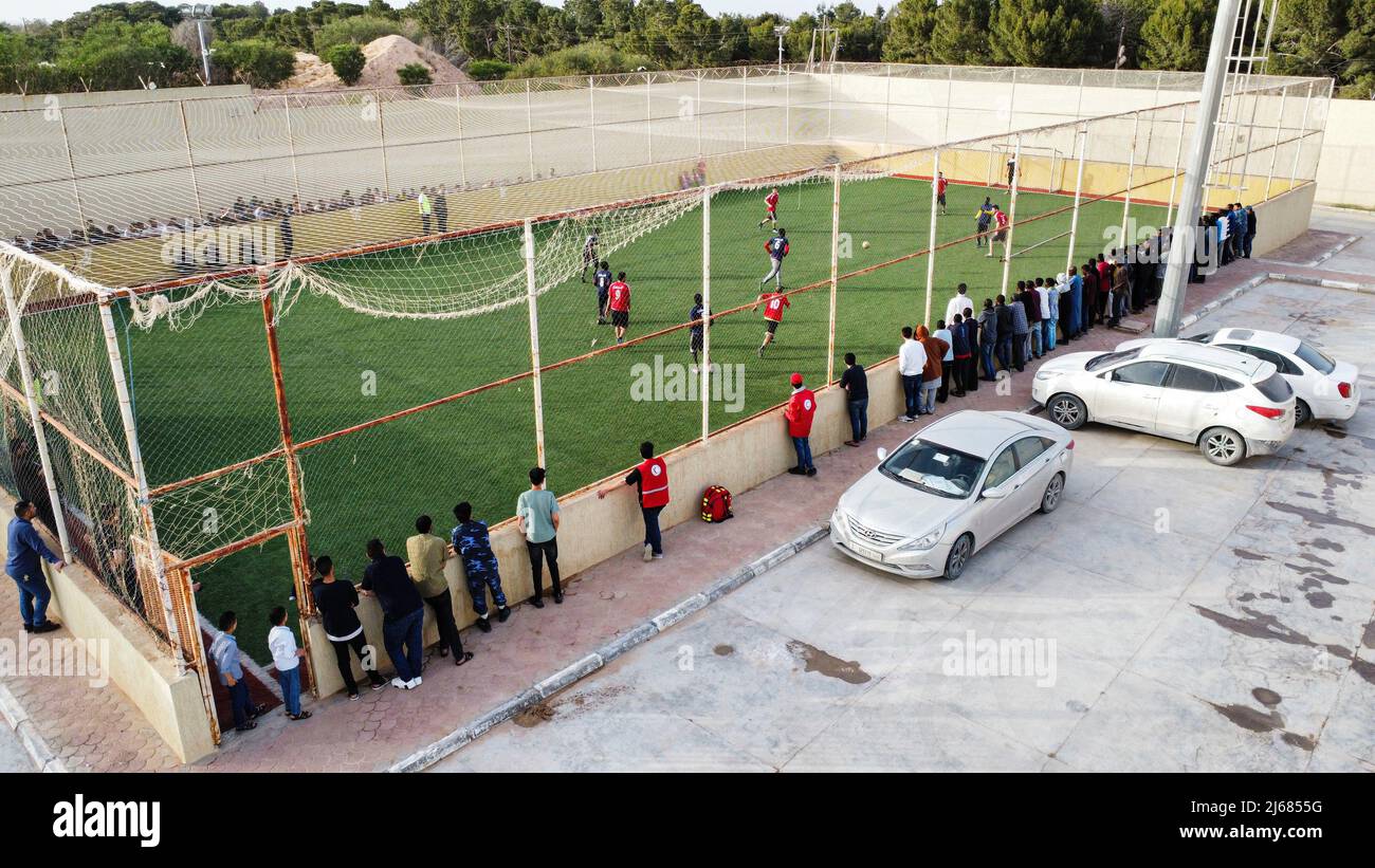Al-Sikt Prison Stadium in the city of Misurata, Picture taken with a ...