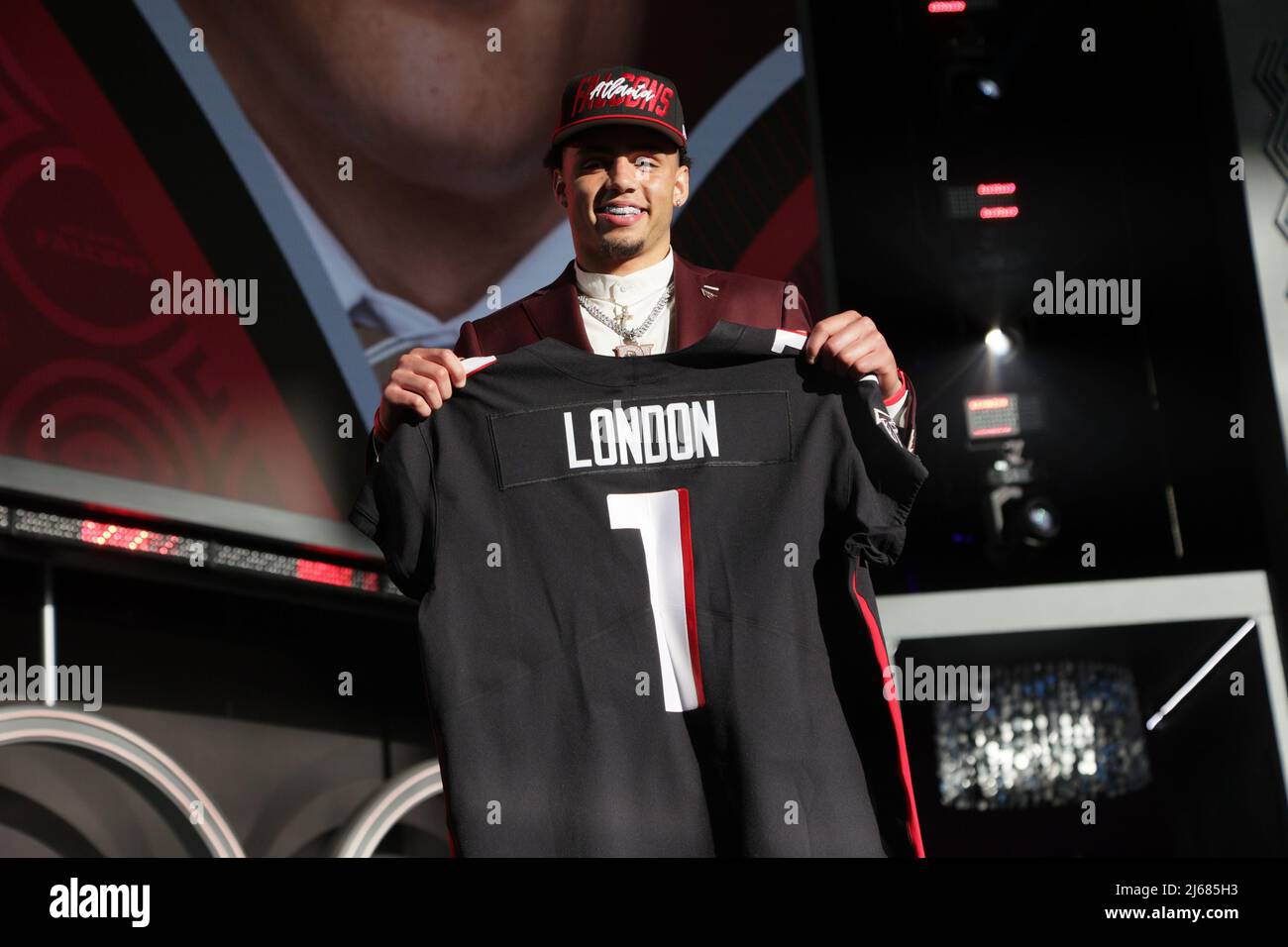 Las Vegas, USA. 28th Apr, 2022. The Atlanta Hawks select Drake London ...