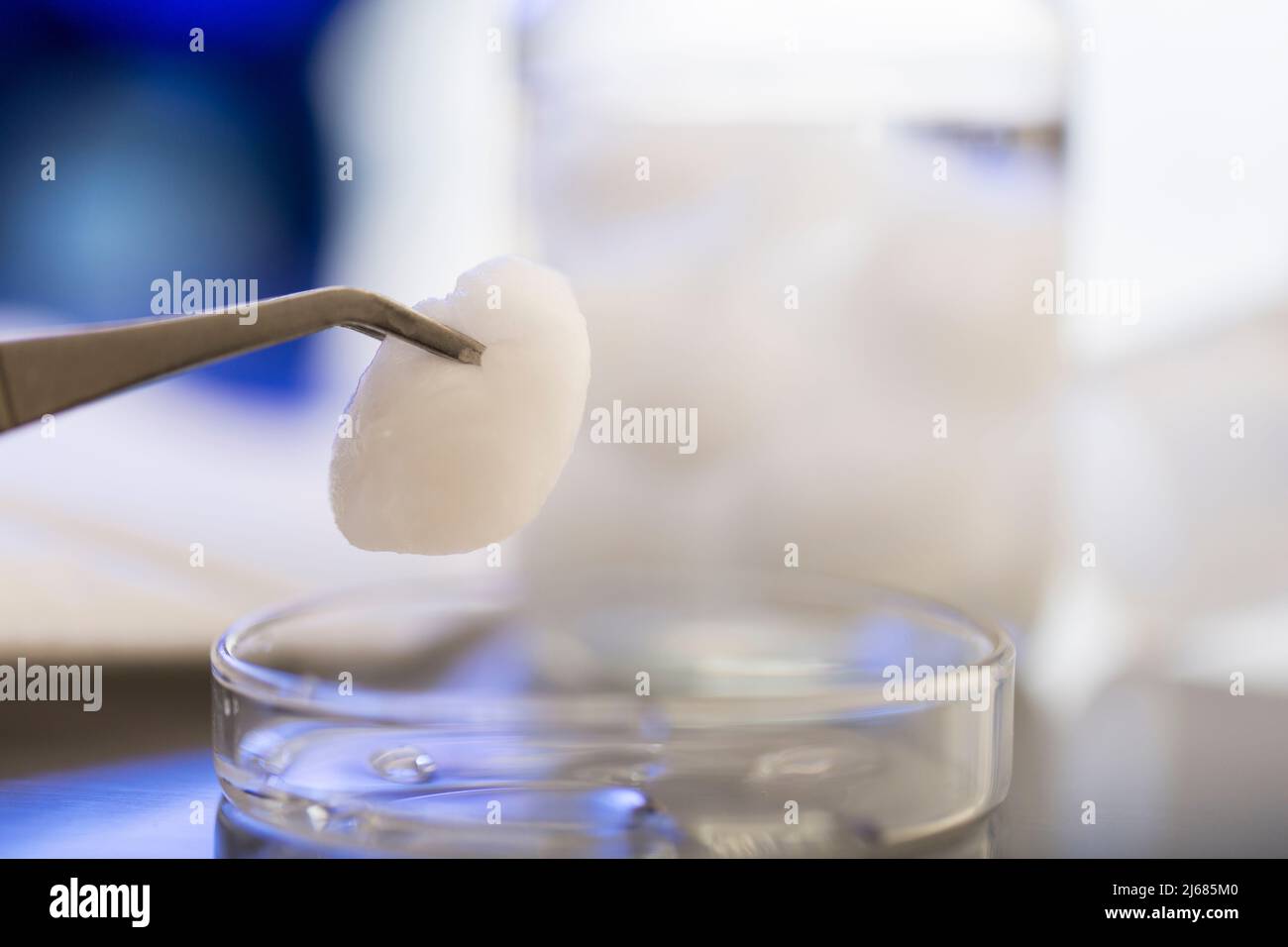 The main hue of white, disinfecting alcohol cotton balls - stock photo ...