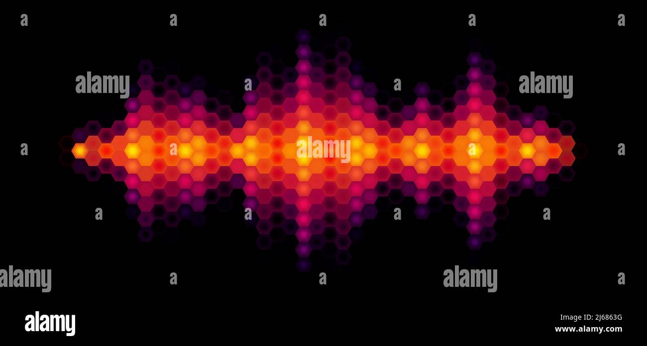 Audio or music shiny sound waveform with hexagonal filter Stock Vector ...