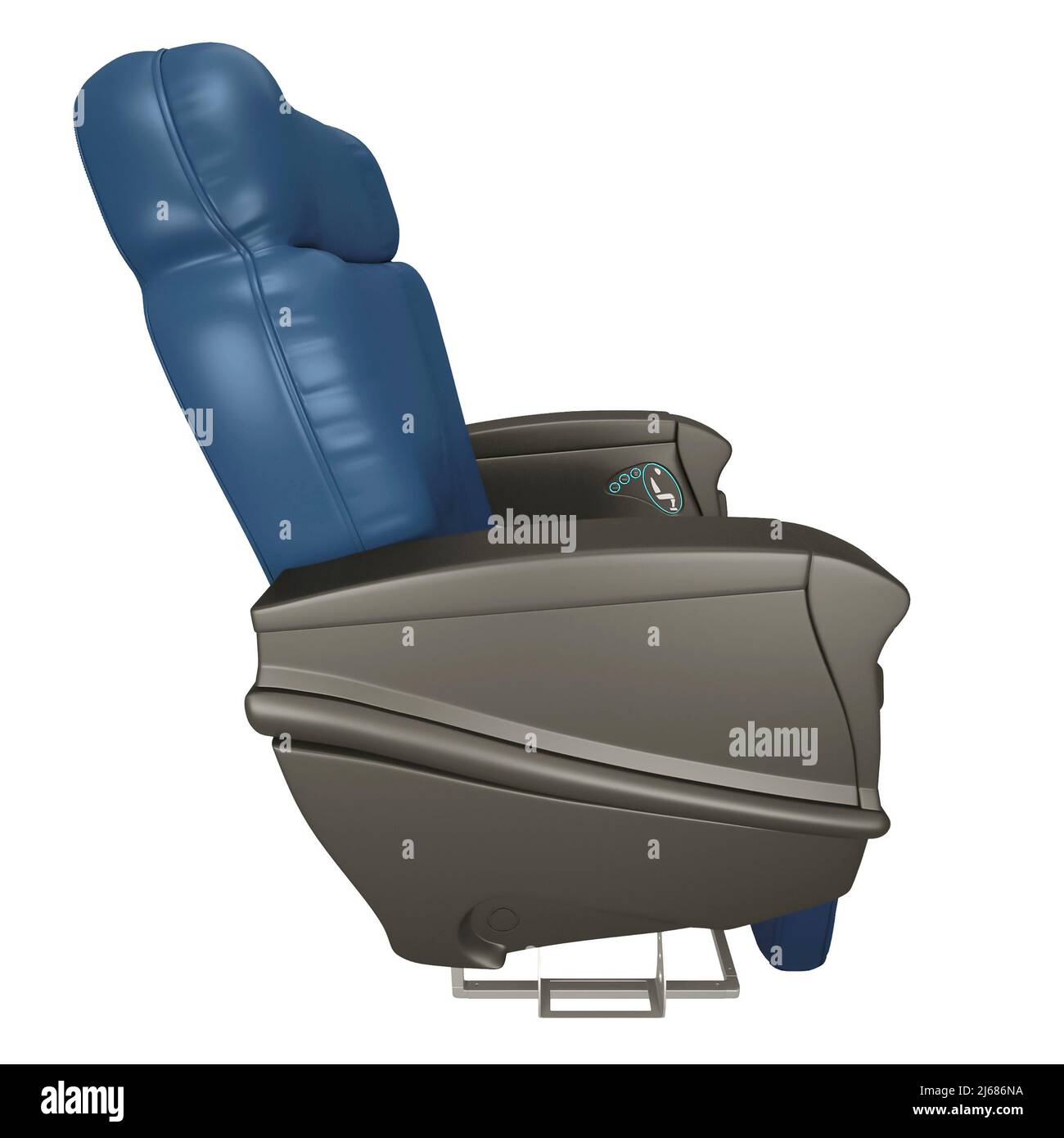 Aircraft passenger chairs with pillows. 3D rendering, First Class ...