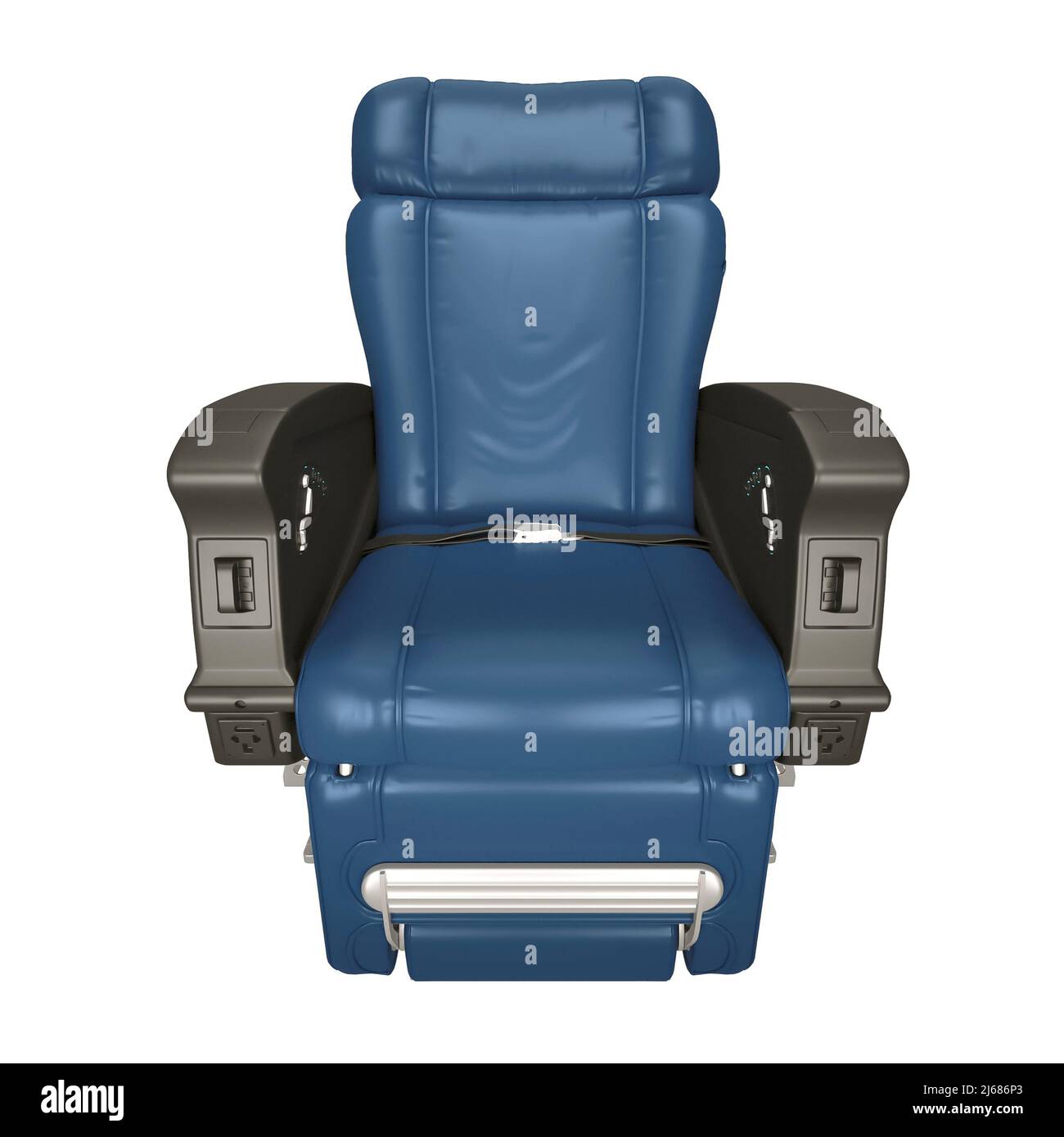 Aircraft passenger chairs with pillows. 3D rendering, First Class ...