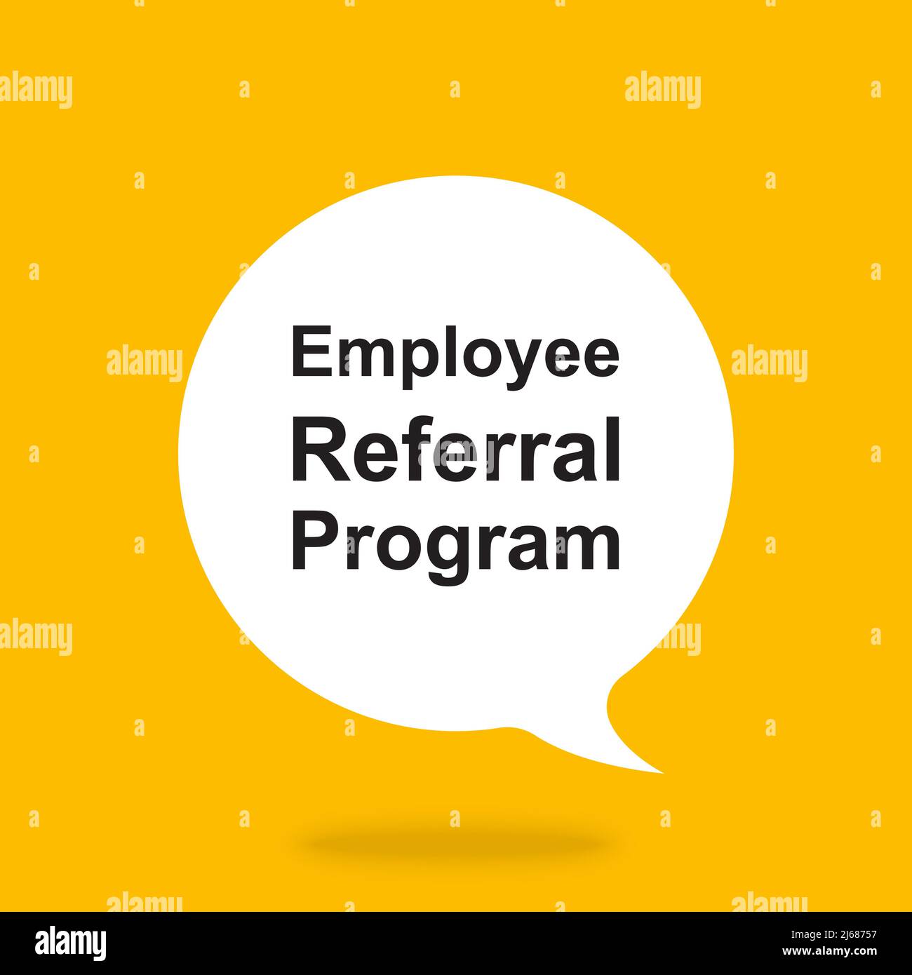 Employee referral program speech bubble banner vector with copy space ...