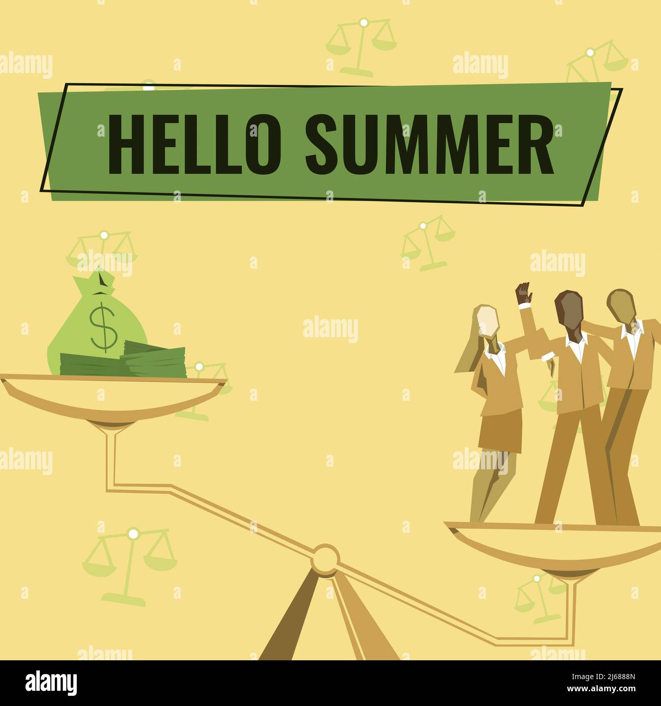Conceptual caption Hello Summer. Business idea Welcoming the warmest ...