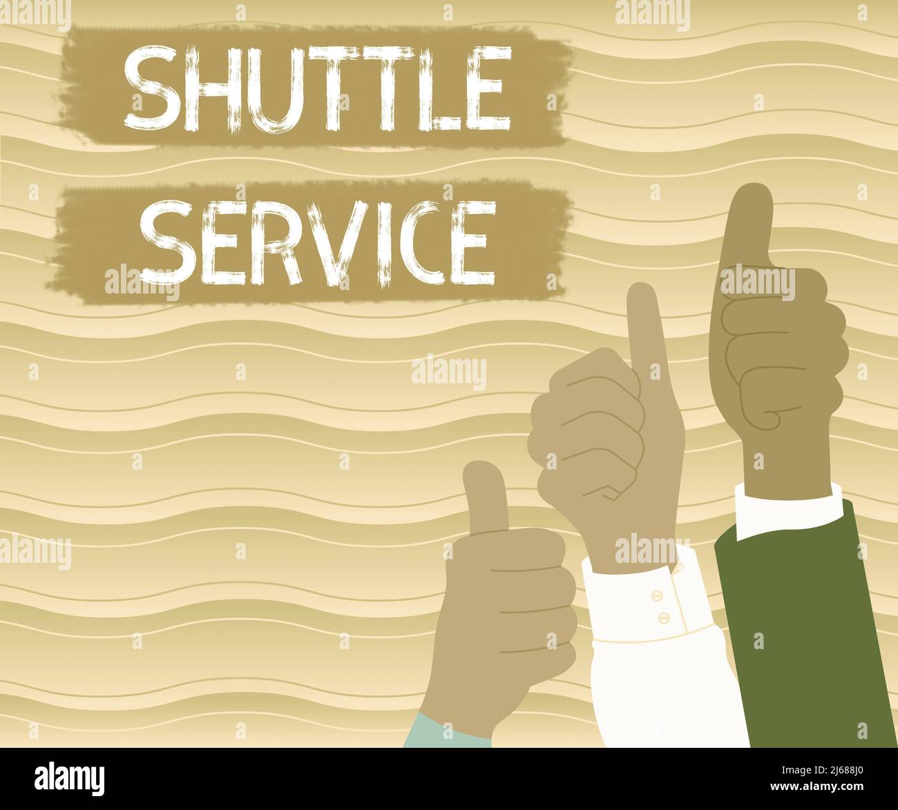 Handwriting text Shuttle Service. Business concept vehicles like buses ...