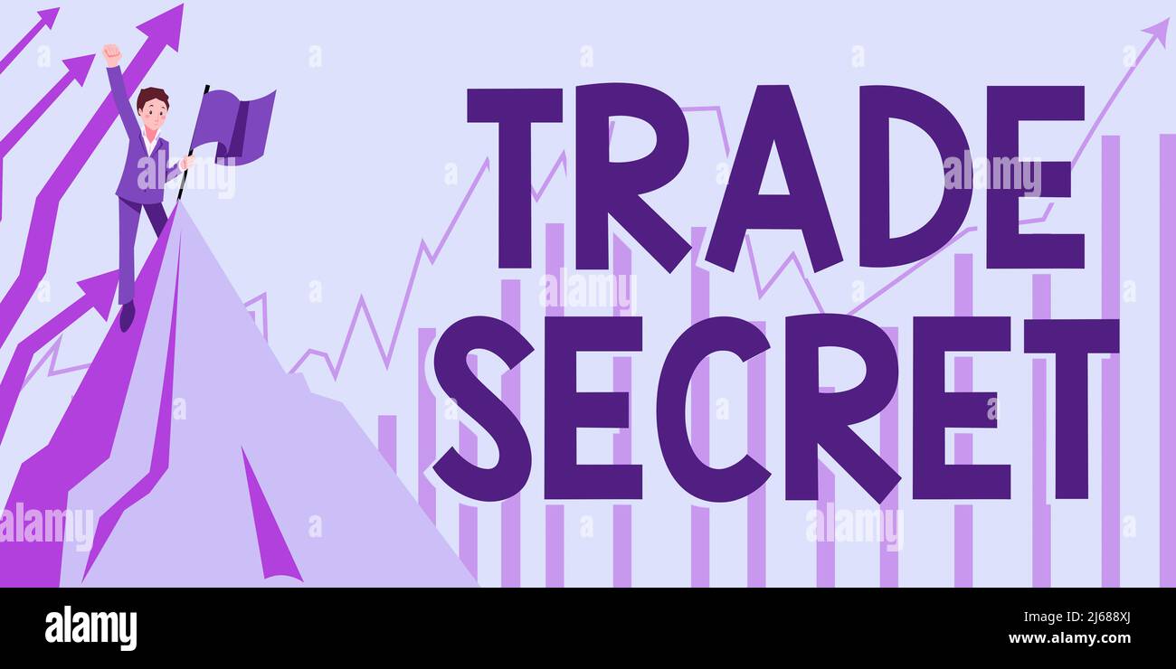 Hand writing sign Trade Secret. Internet Concept Confidential ...