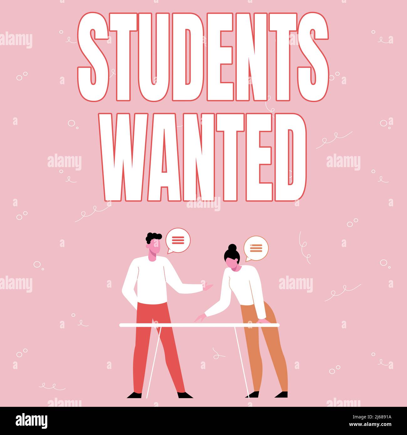 Text sign showing Students Wanted. Internet Concept list of things ...