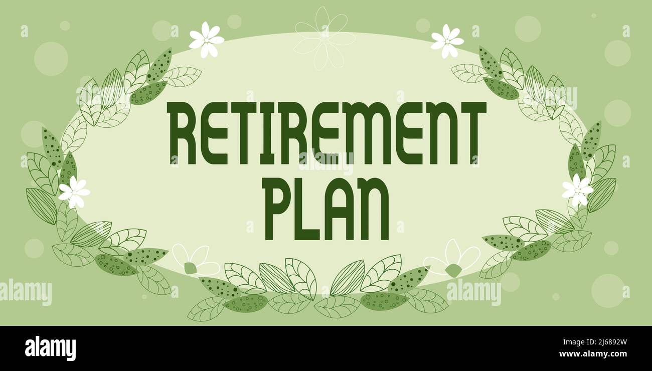 Handwriting text Retirement Plan. Business approach saving money in ...