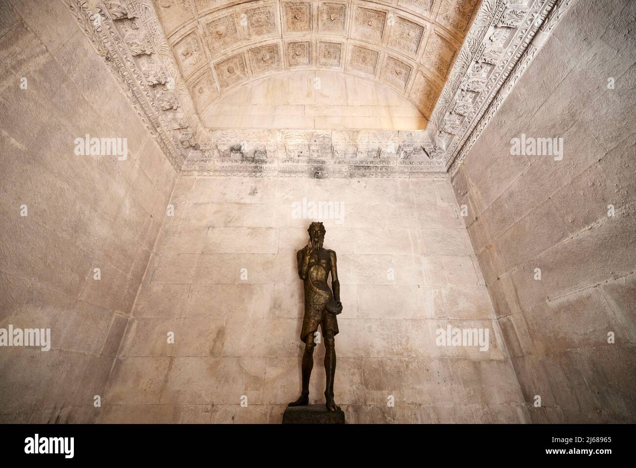 Statue of St John the Baptist inside the Temple of Jupiter in ...
