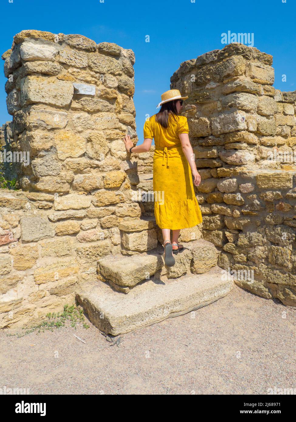 Ruins of the citadel of the Bilhorod-Dnistrovskyi fortress Stock Photo ...