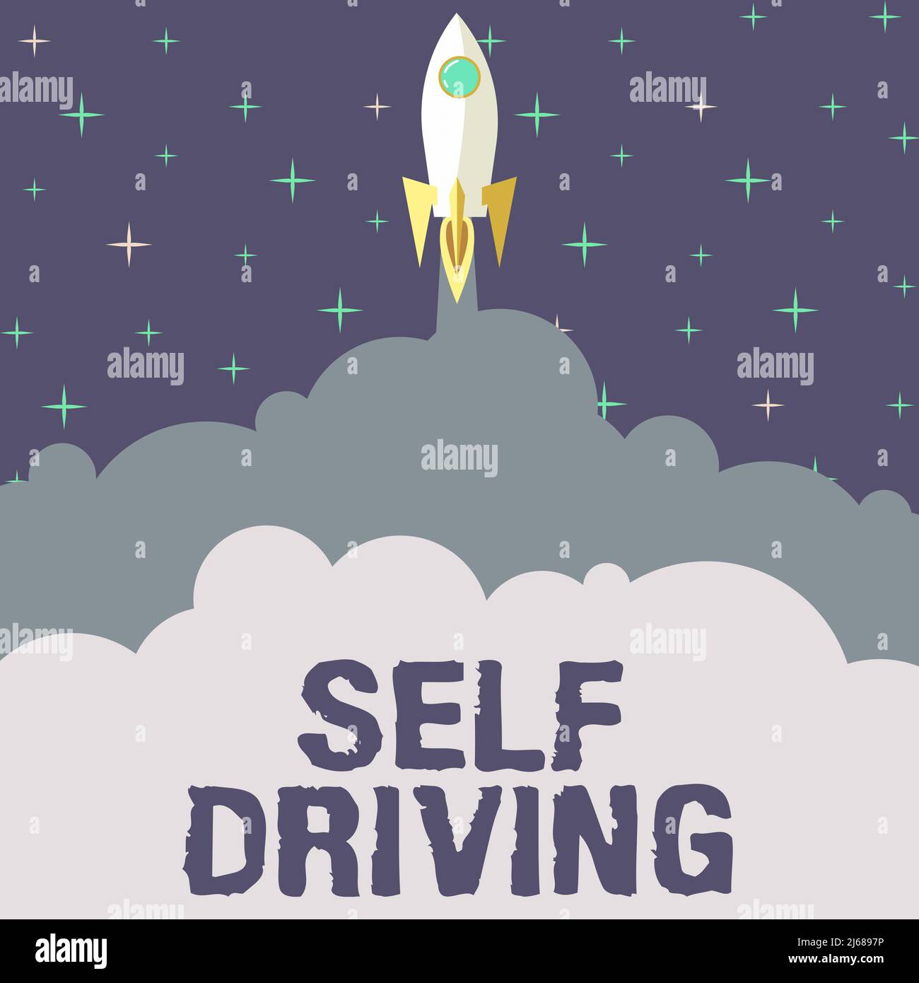 Writing displaying text Self Driving. Internet Concept Autonomous ...