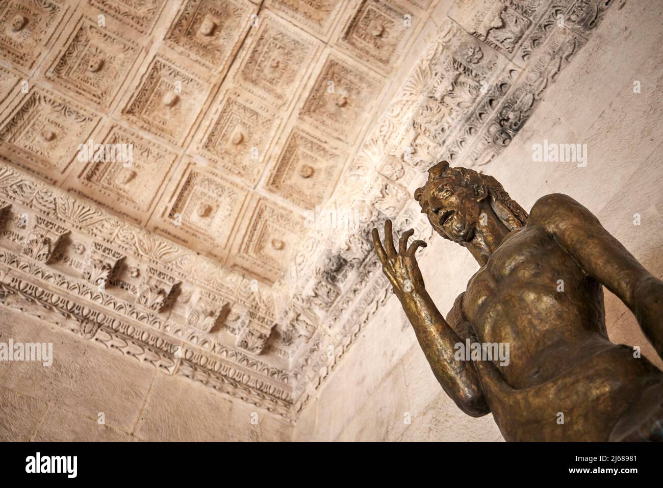 Statue of St John the Baptist inside the Temple of Jupiter in ...