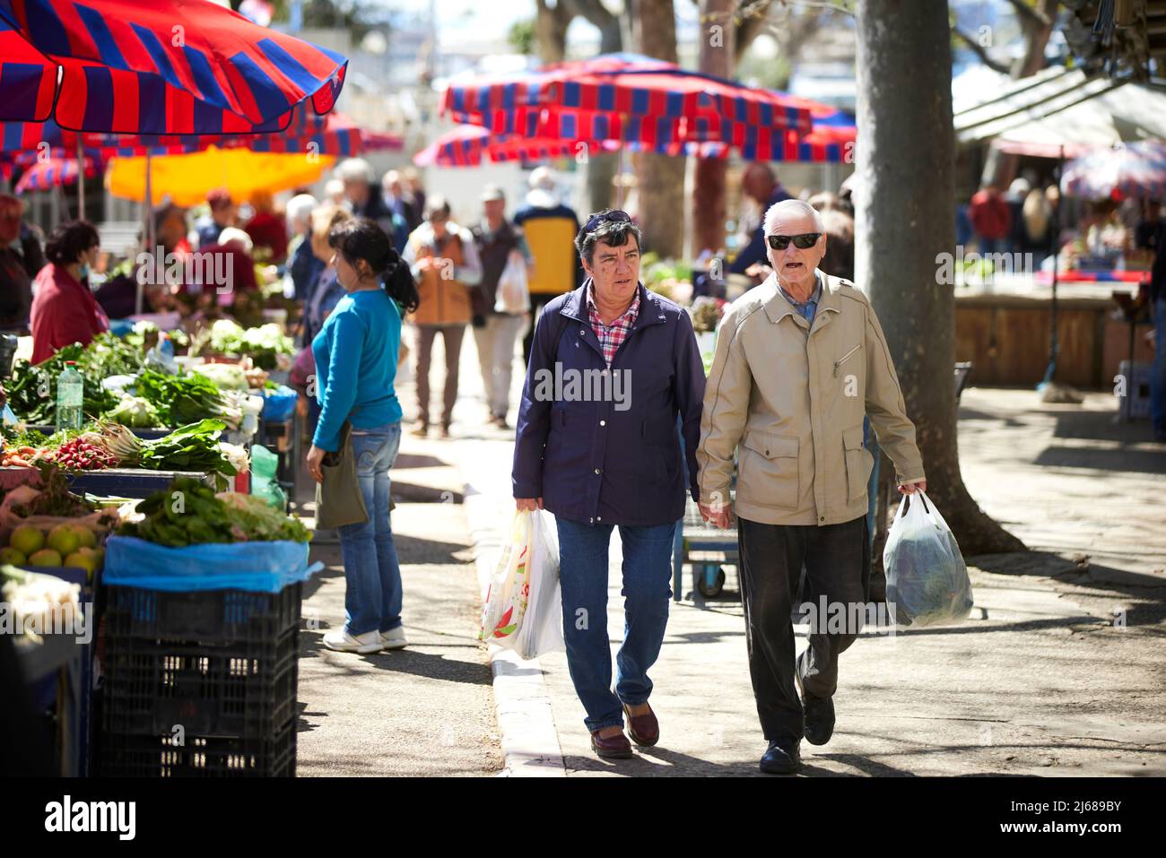 The city of Split in Croatia in the region of Dalmatia, a local ...