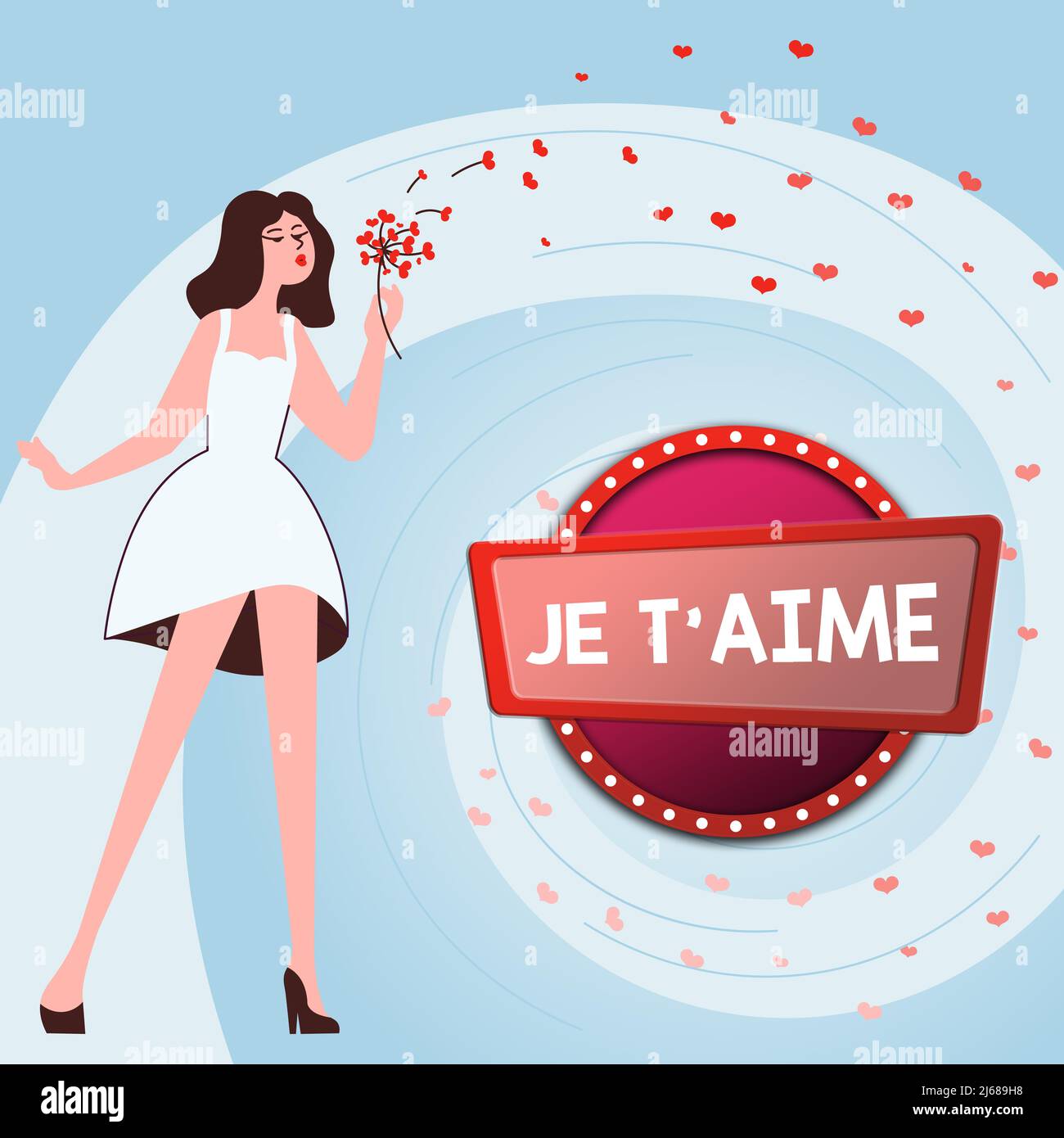 Hand writing sign JE TAIME. Business showcase French word expressing ...