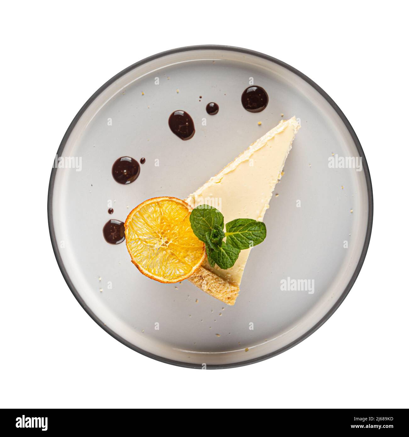 Isolated portion of cheesecake slice Stock Photo - Alamy