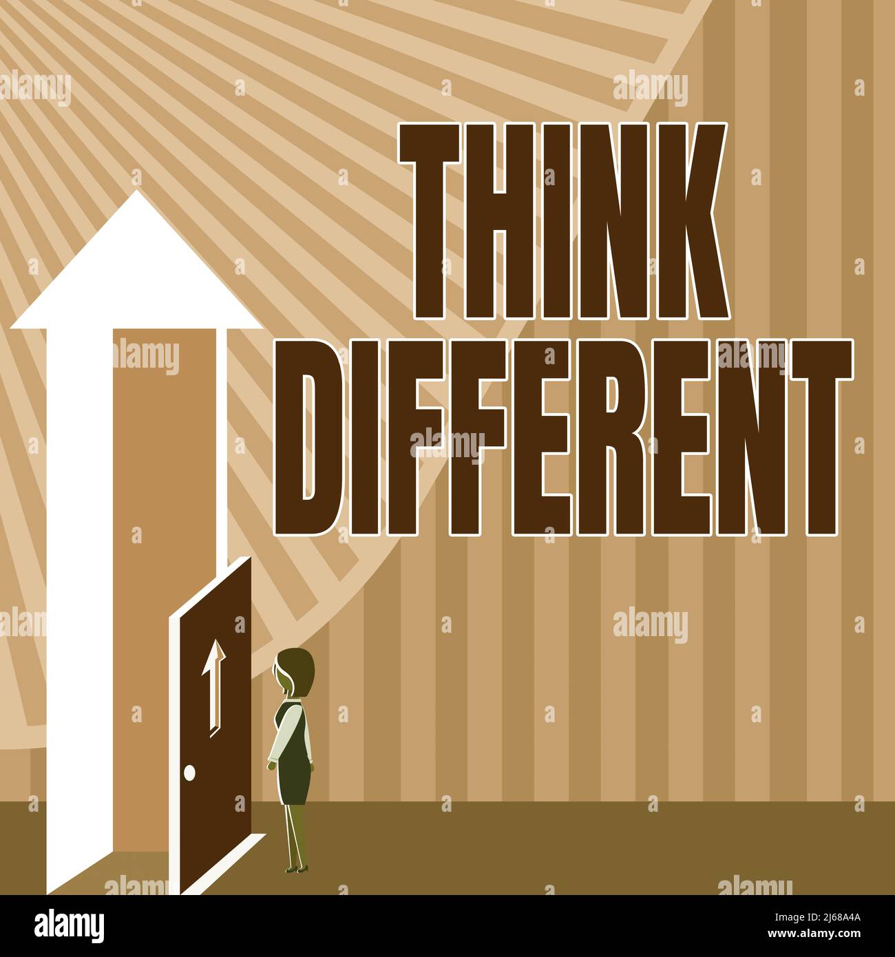 Text showing inspiration Think Different. Word Written on be unique ...