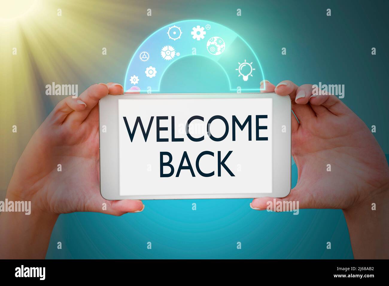 Conceptual display Welcome Back. Word for Warm Greetings Arrived Repeat ...